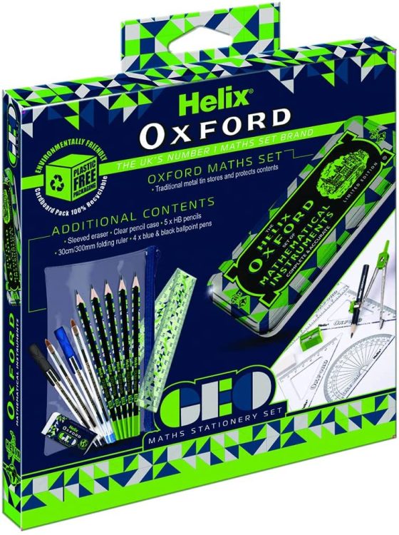Helix Oxford Geo Bulk Stationery Pack - Green | Smiths Schoolwear