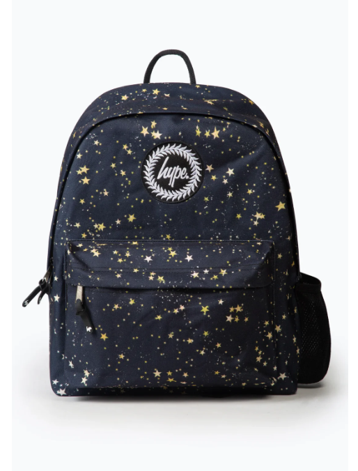 Hype Kids Black Gold Stars Backpack | Smiths Schoolwear